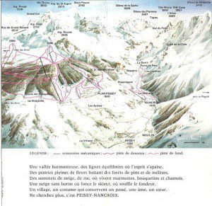 plan des pistes Peisey-Vallandry 1972 | Peisey-info
